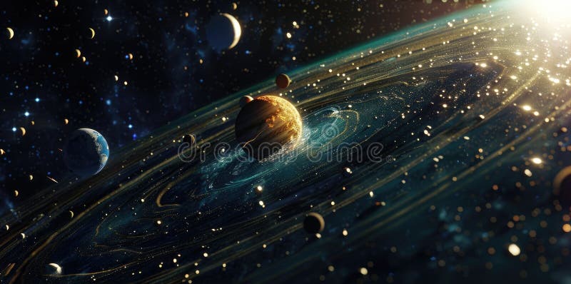 The Solar System, Comprised of the Sun and Orbiting Objects, Operates ...