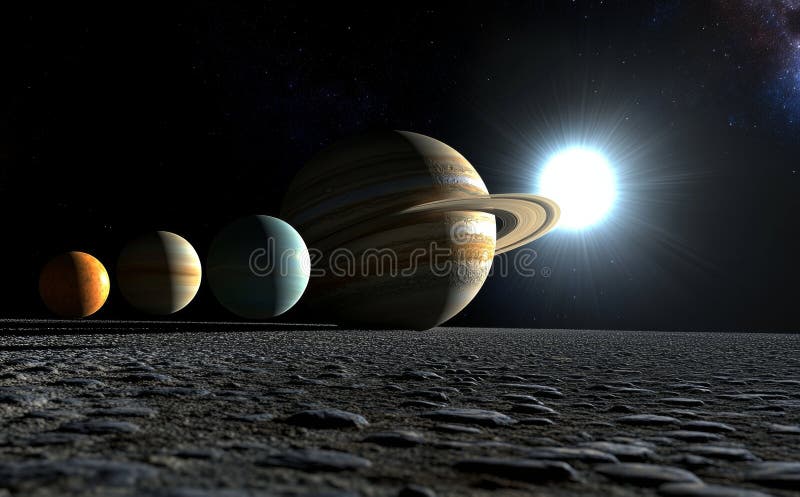 Solar System in 3D. All Planets in High Definition. 5K Science Fiction ...