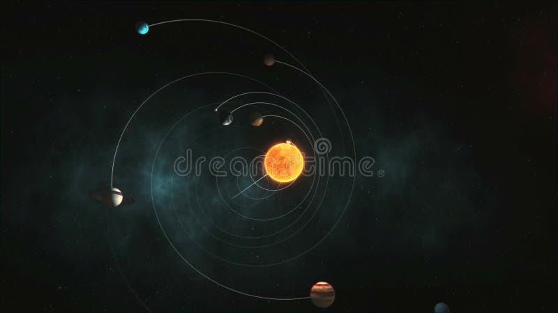 Solar System 3D animation stock footage. Video of mars - 81088040