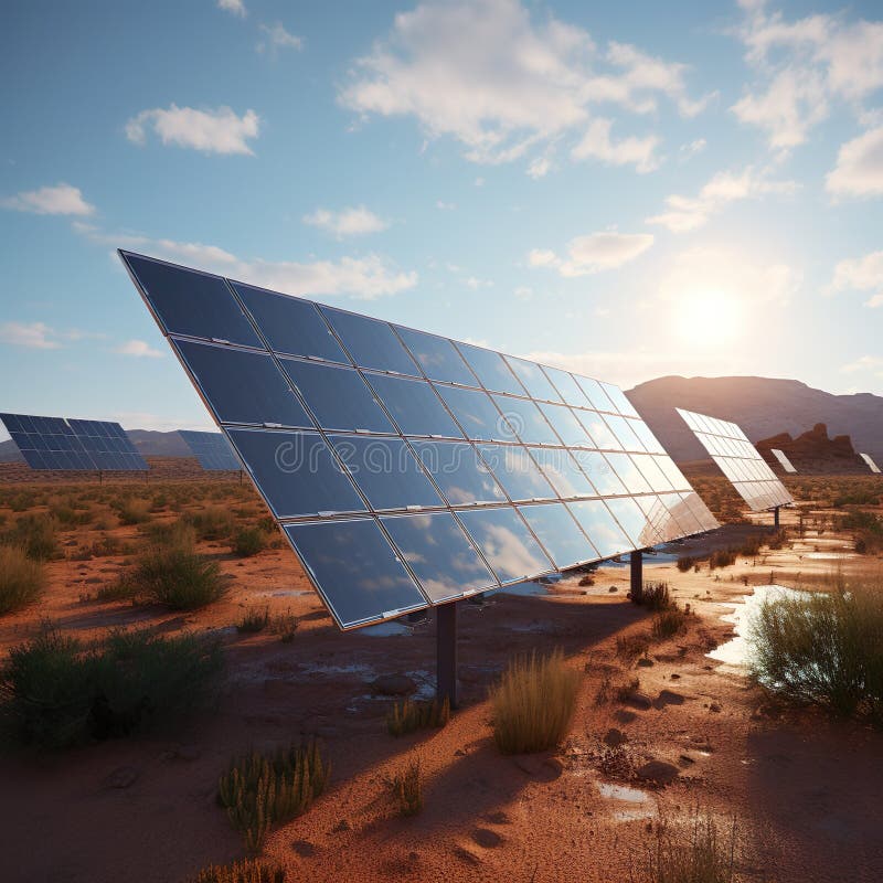 A Solar System in the Desert Generated by Artificial Intelligence Stock ...