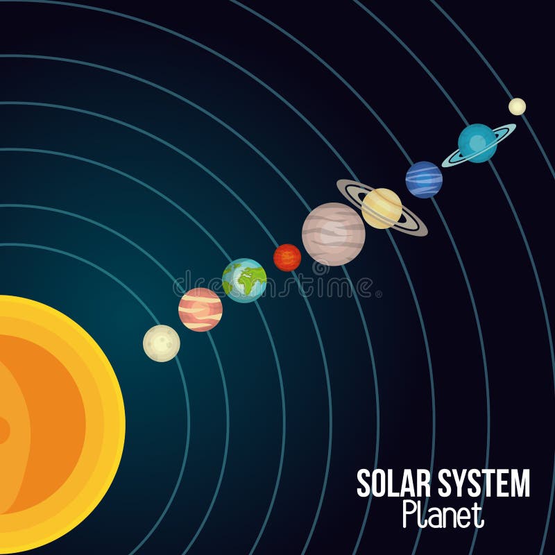 The solar system design stock illustration. Illustration of outer ...