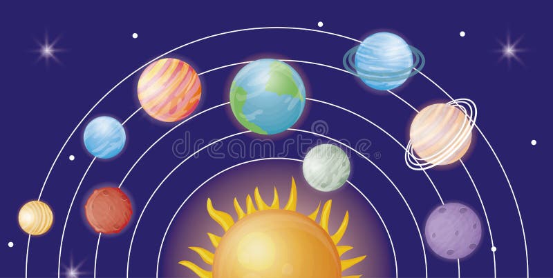 Solar system design stock vector. Illustration of science - 111192229