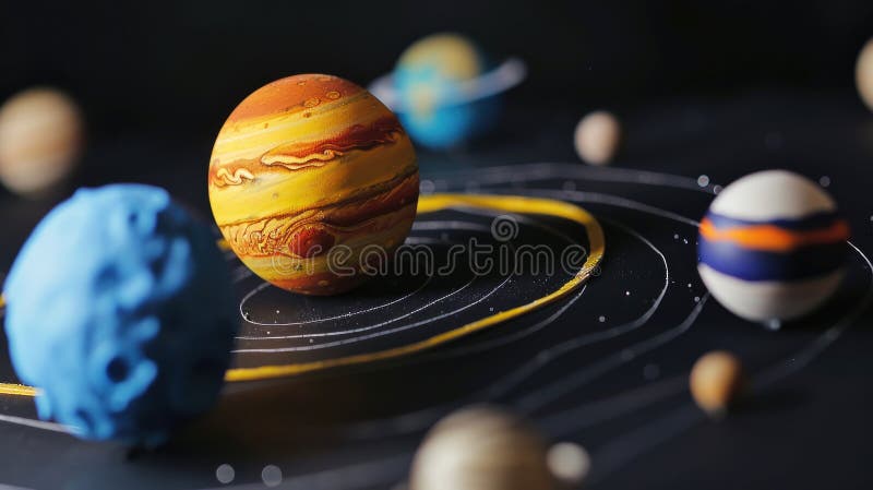 Solar System Display Showcasing Planetary Orbits, an Educational ...