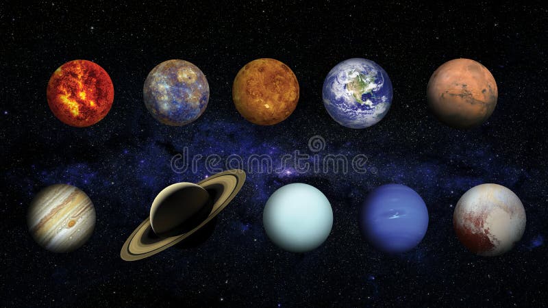 Solar System. Elements of this Image Furnished by NASA Stock ...