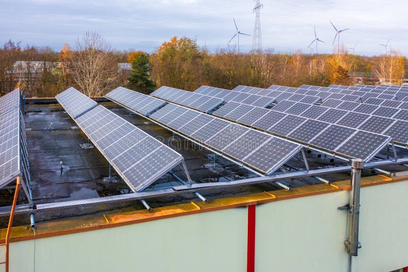 A Solar Installation on the Gable End of an Apartment Building Stock ...