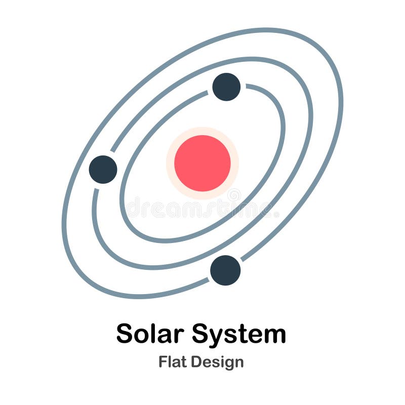 Solar System Flat Illustration Stock Vector - Illustration of science ...