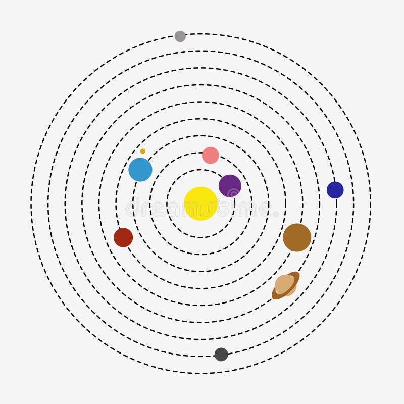 Solar System Flat Vector stock illustration. Illustration of graphics ...