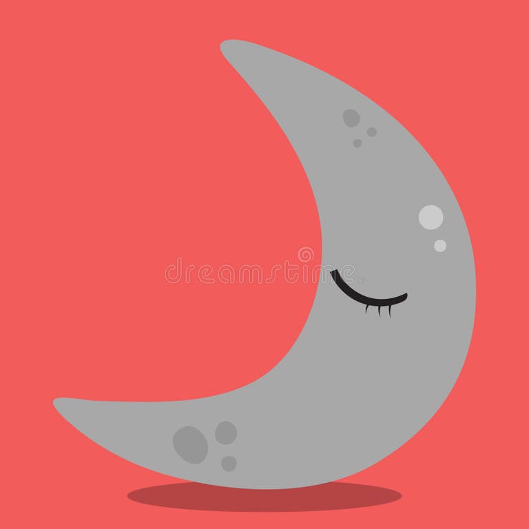Solar System Half Moon Grey 09 Stock Vector - Illustration of moon ...