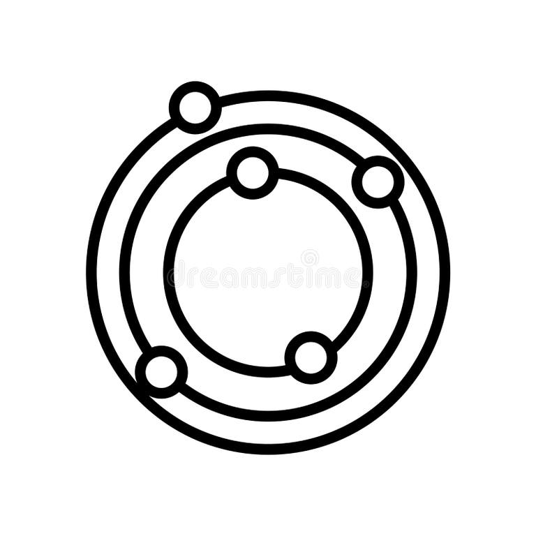 Solar System Icon Vector Isolated on White Background, Solar System ...