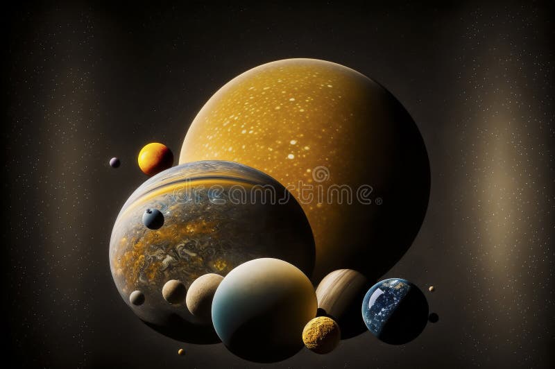 Solar System Illustration. Created with Generative AI Technology. Stock ...