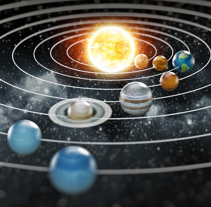 Solar System Illustration. Elements of this Image Furnished by NASA ...