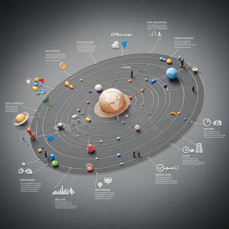 Miniature Solar System Like Planets Stock Illustrations – 61 Miniature ...