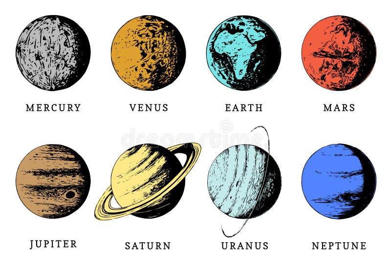 8 Planets Clipart