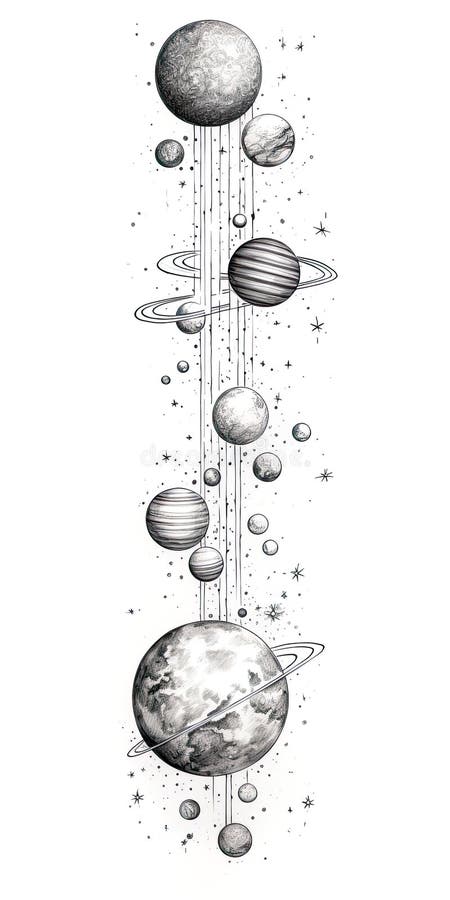 Solar System through the Lens of a Minimalist Pencil Drawing ...