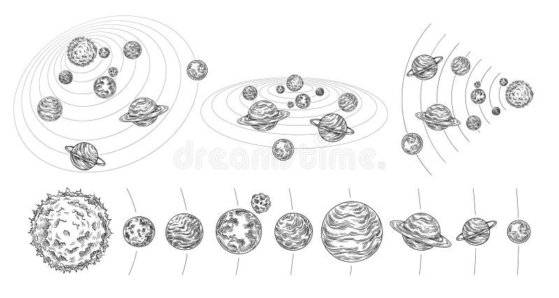 Solar System Engraving Stock Illustrations – 240 Solar System Engraving ...
