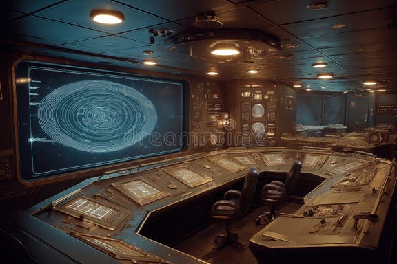 Solar System Map Glows within Command Deck of Deep Space Exploration ...