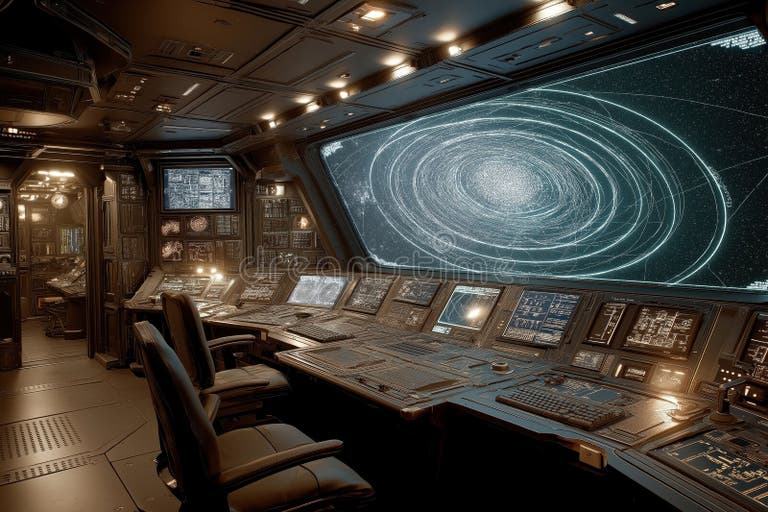 Solar System Map Glows within Command Deck of Deep Space Exploration ...