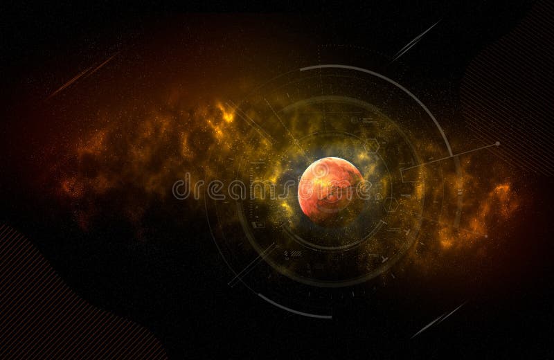 Solar System - Mars. it is the Fourth Planet from the Sun. Elements of ...