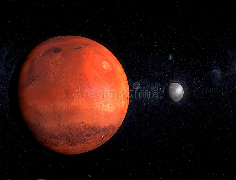 Solar System - Mars. Science Background Stock Illustration ...