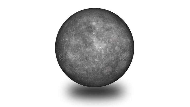 Solar System - Mercury. Isolated Planet on White Background. Vd_1266 ...