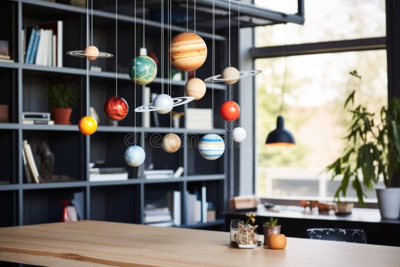 A Solar System Model Showing Various Planetary Orbits Stock Photo ...