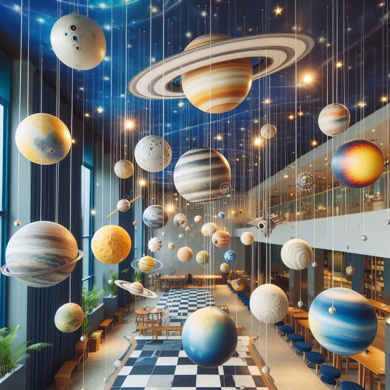 Solar System Models Hanging Models of Planets Stars and Celesti Stock ...