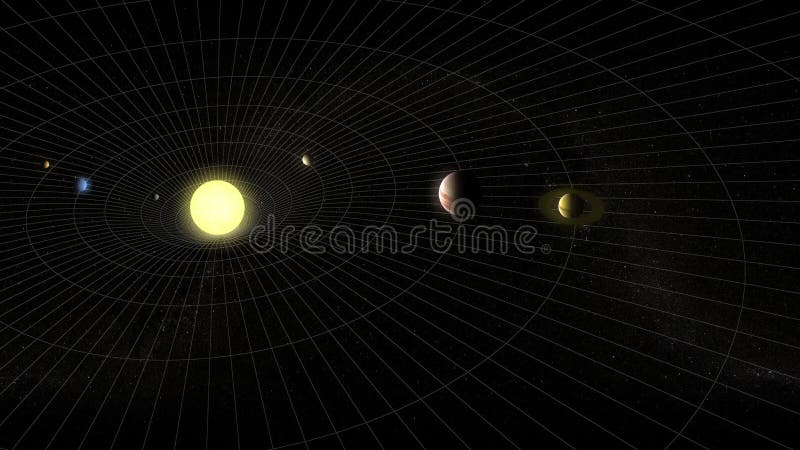Solar System. Planets Around the Burning Sun. Flat Design. Loop ...