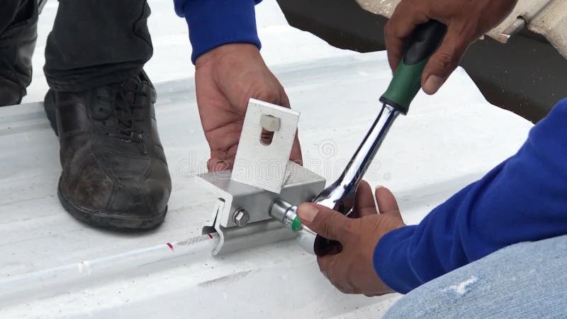 Solar System Mounting Structure Installation Stock Footage - Video of ...