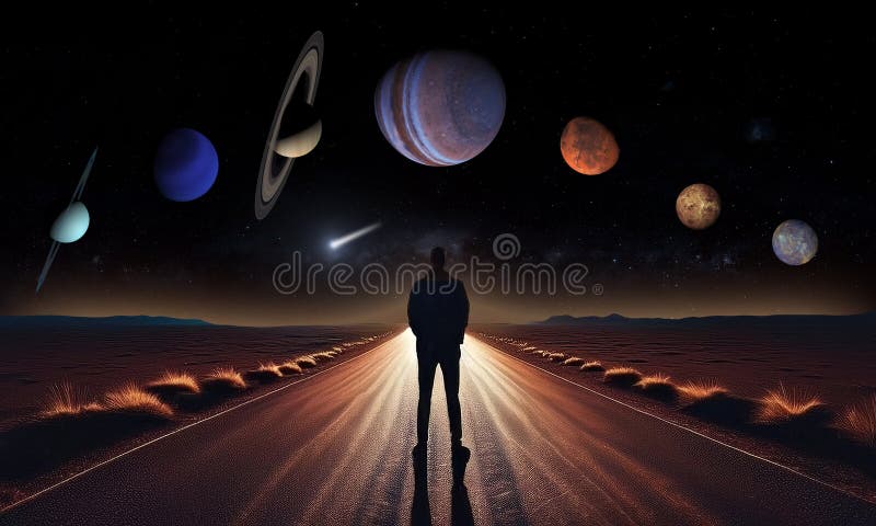 Solar System , Planet Alignment Stock Illustration - Illustration of ...