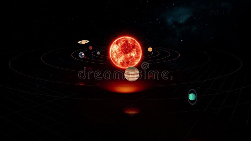 The Solar System, Planet Orbit Rotation. Stock Video - Video of ...