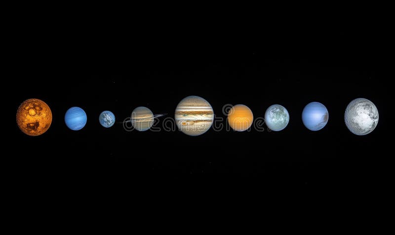 Solar System Planets Arranged in Order, Showcasing the Harmony of ...