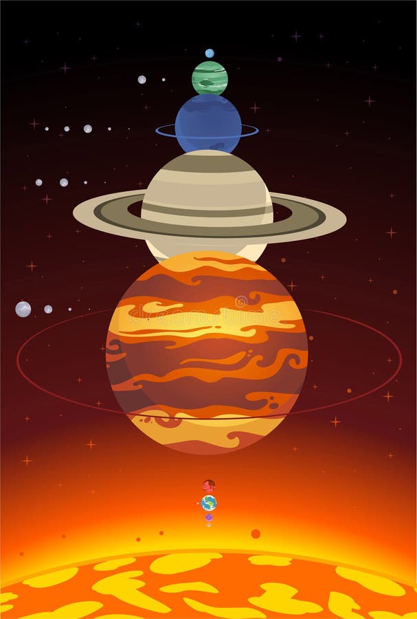 Solar system planets stock illustration. Illustration of nebula - 86749810