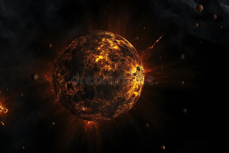 Solar System - Planets in Deep Space, Science Fiction Art Stock ...