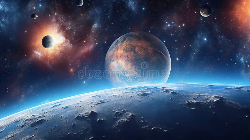 Solar System - Planets in Deep Space Showing the Beauty of Space ...