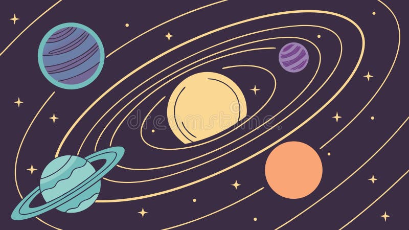 Solar System Planets Illustration Vector Design Generative AI Stock ...