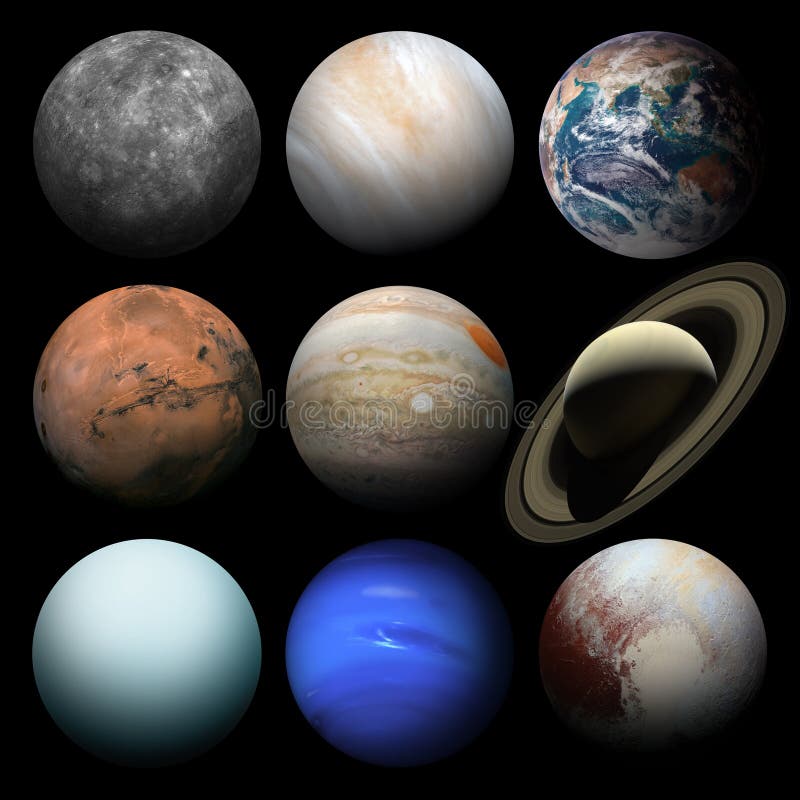 Isolated Set of Planets in the Solar System Stock Illustration ...
