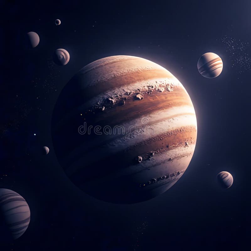 Solar System Planets Isolated Illustration.created with the Help of ...