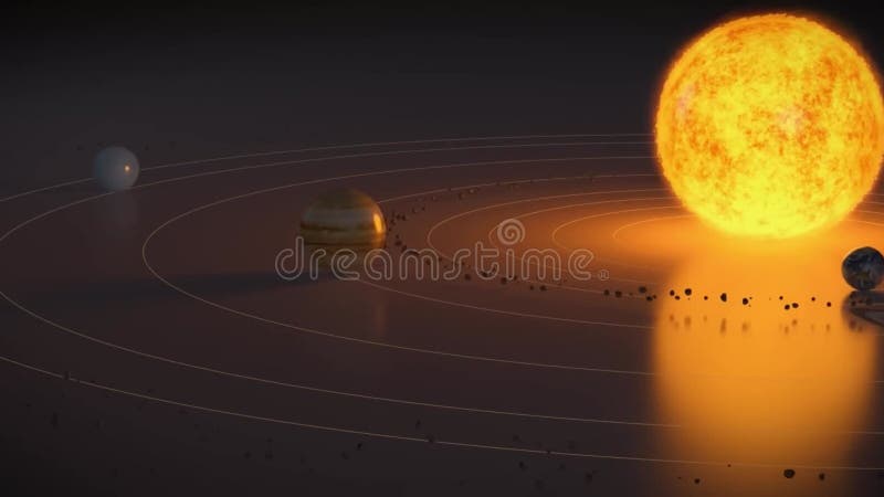 Solar System Planets Orbiting the Sun. Stock Video - Video of planet ...