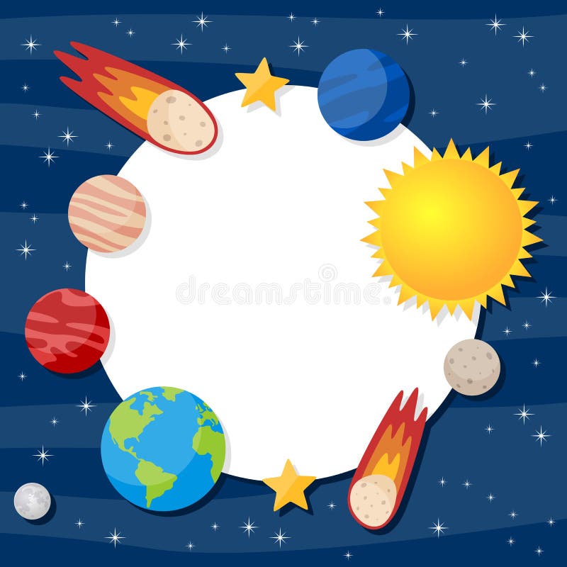 Solar System Planets Photo Frame Stock Vector - Illustration of explore ...