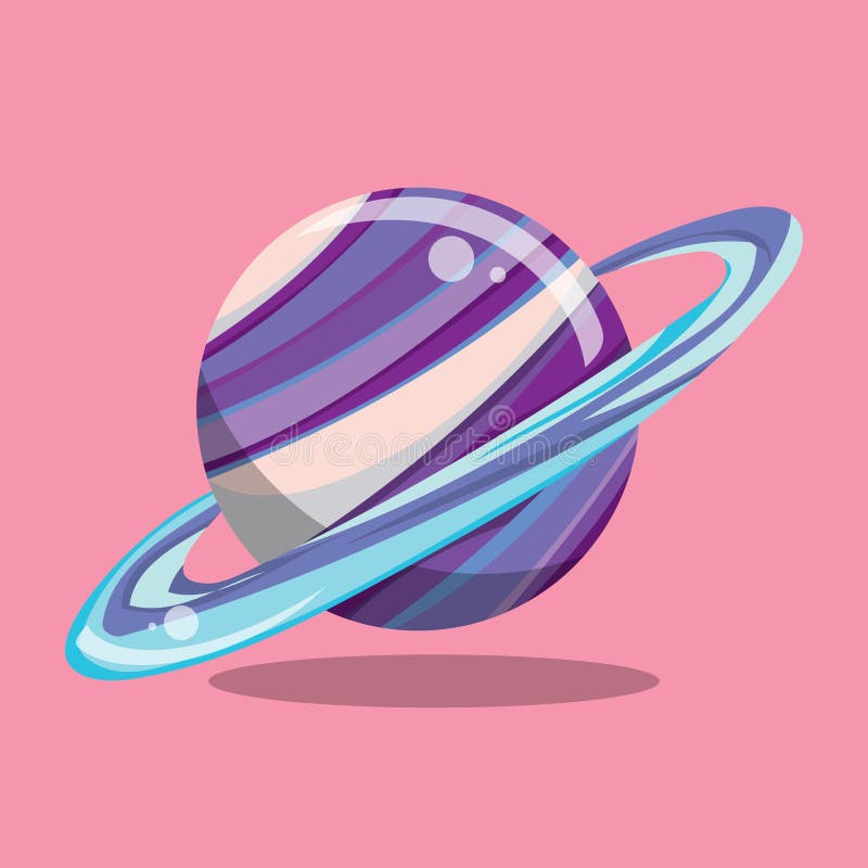 Solar System Planets Smiley Saturn 03 Stock Vector - Illustration of ...