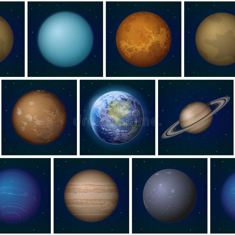 Realistic Solar System Objects, Vector Stock Vector - Illustration of ...
