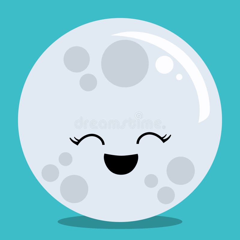 Solar System Planets Smiley Moon 05 Stock Vector - Illustration of ...