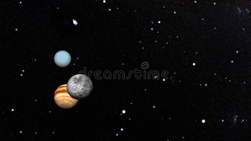 Solar System Planets in Starry Space. Stock Illustration - Illustration ...