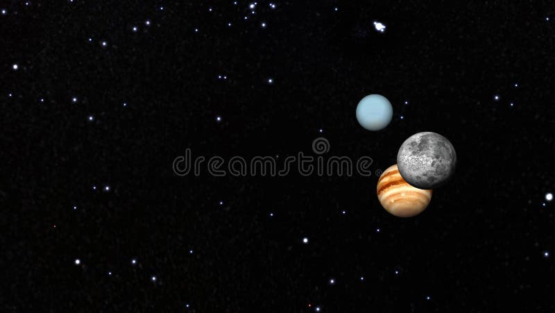 Solar System Planets in Starry Space. Stock Illustration - Illustration ...