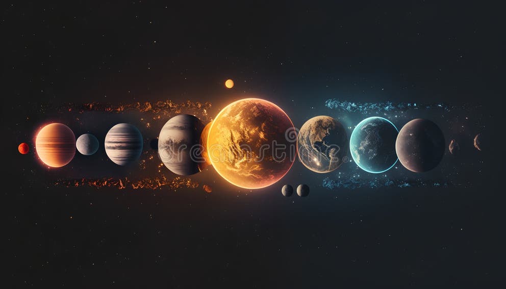 Solar System Planets and Stars in Space. Elements of this Image ...