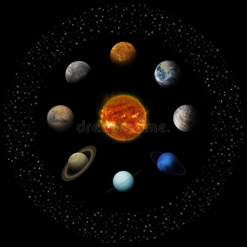 Isolated Set of Planets in the Solar System Stock Illustration ...