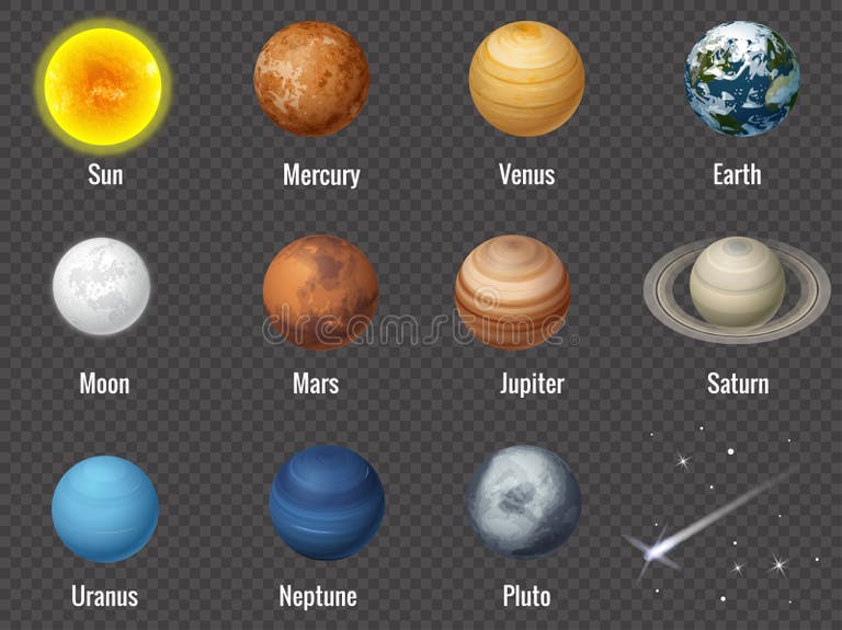Solar System Planets Transparent Background Stock Illustrations – 189 ...