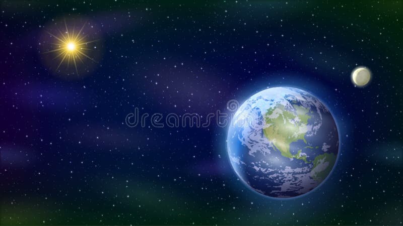 Solar System, Seamless Loop Stock Footage - Video of celestial, blue ...