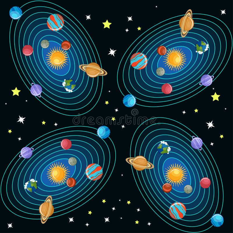 Solar System Seamless Pattern. Stock Vector - Illustration of graphic ...
