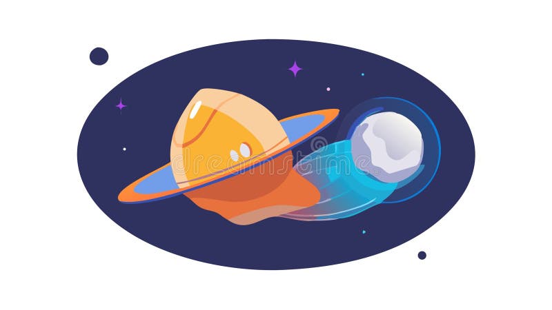 Solar System with a Seashell Planet Vector, Vector Design Generative AI ...